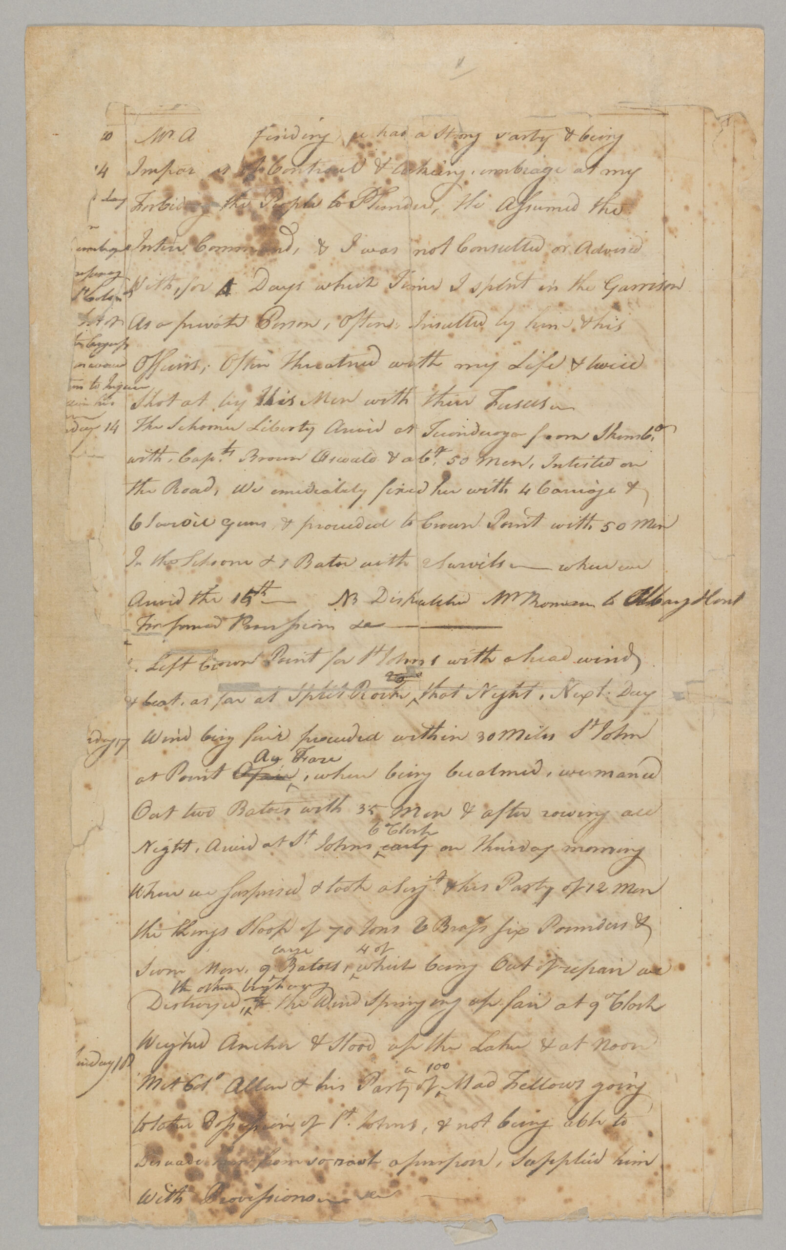 Who’s in Command at Fort Ticonderoga?